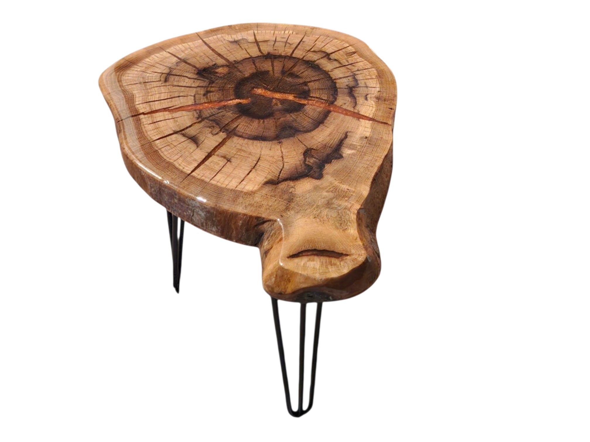 Pecan Wood End Table – EpoxyMagination